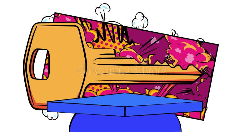 Comic Book Product Podium Stage Animation for Presentation with Key ...