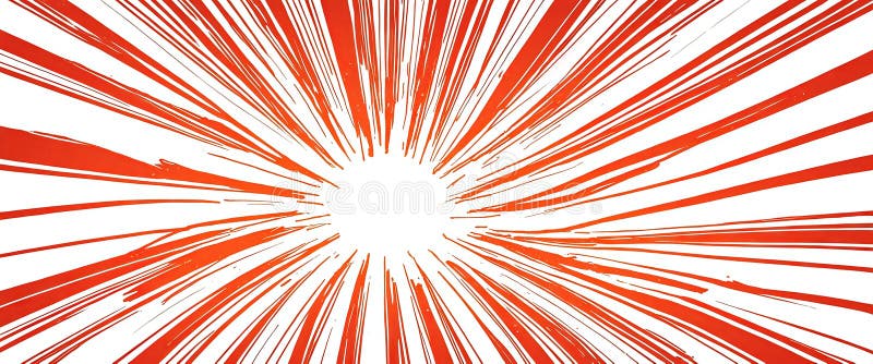 Comic Book Radial Lines Background Effect of Red Sunshine Rays Manga ...