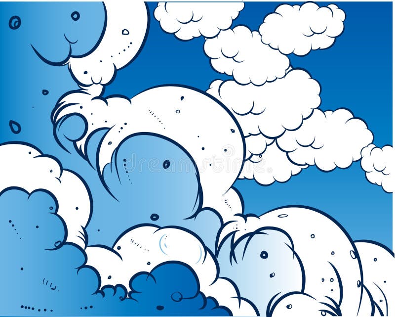 Comic book - sky stock vector. Illustration of overcast - 12720623