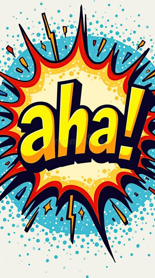 Comic Book Speech Bubble with Bold Yellow Aha Text Stock Illustration ...