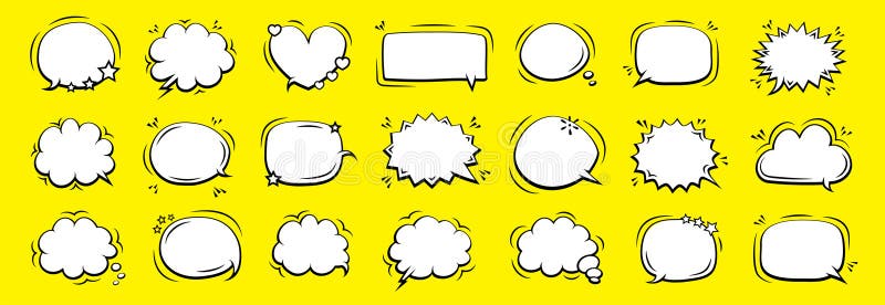 Comic Book Speech Bubble Collection Stock Vector - Illustration of ...