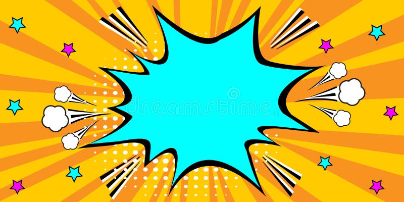 Comic Book Speech Bubble. Vector Comic Explosion. Comic Cartoon Speech ...