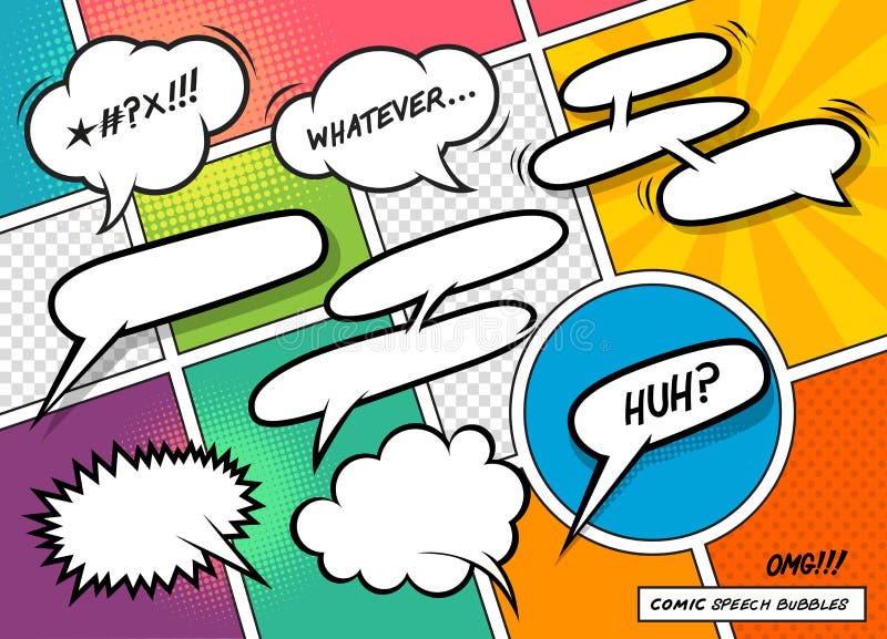 Comic Book Expressions! stock vector. Illustration of humour - 58484641