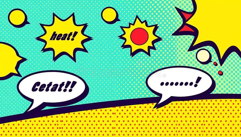 Comic Book Speech Bubbles, Pop Art Style, Graphic Design Elements ...