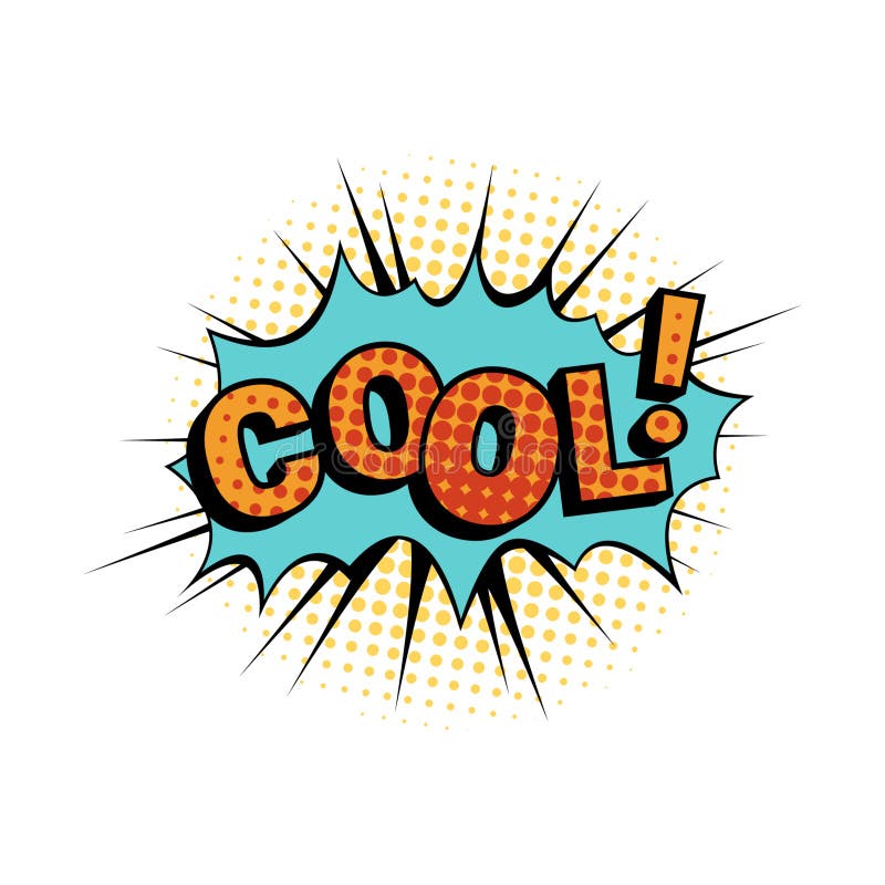 Comic Book Speech, Cool Expression Stock Illustration - Illustration of ...