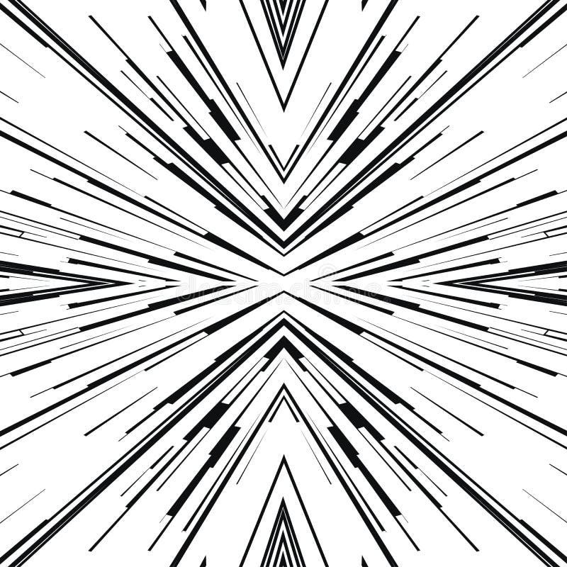 Comic Book Speed Lines Isolated on White Background Stock Vector ...