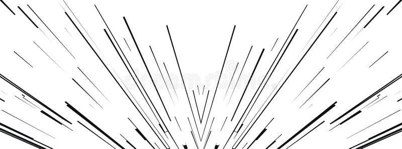 Comic Book Speed Lines Isolated on White Background Stock Vector ...