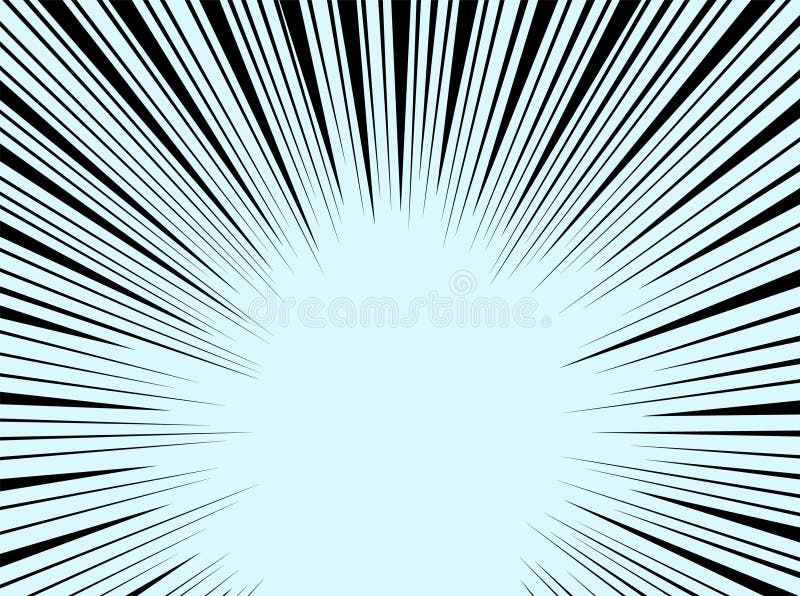 Comic Book Speed Lines Set, Explosion Effect. Abstract Radial Zoom ...