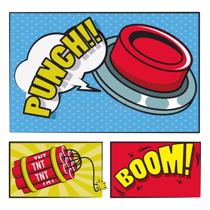 Comic Book Story Pop Art Cartoon Stock Vector - Illustration of vector ...