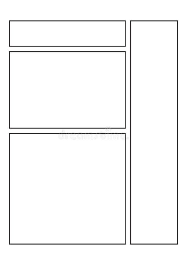 Comic Book Strip Templates stock vector. Illustration of outline ...