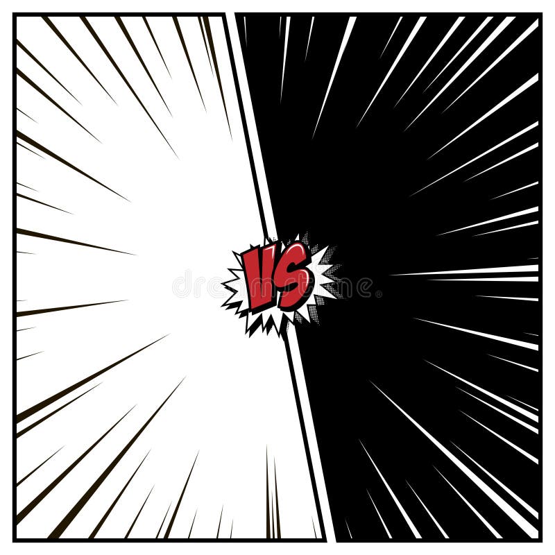 Comic Styled Background. Black-White Versus, Vector Stock Vector ...