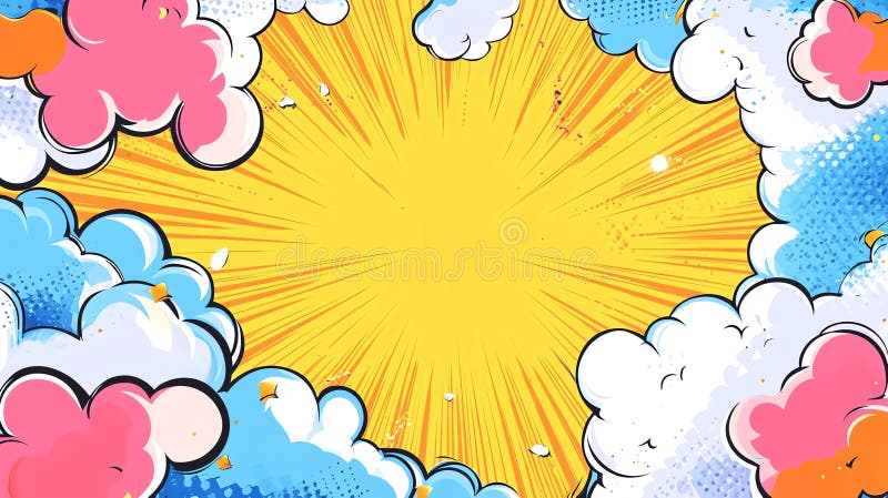 Comic Book Style Background Design Stock Photo - Image of motion ...