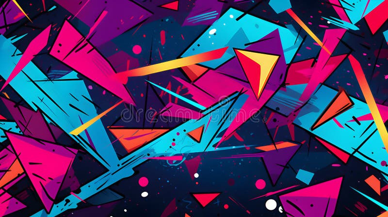 Comic Book Style Background. Graffiti on the Wall Stock Illustration ...