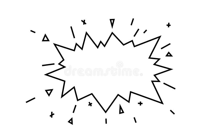 Comic Book Style Blank Burst Bubble Stock Vector - Illustration of ...