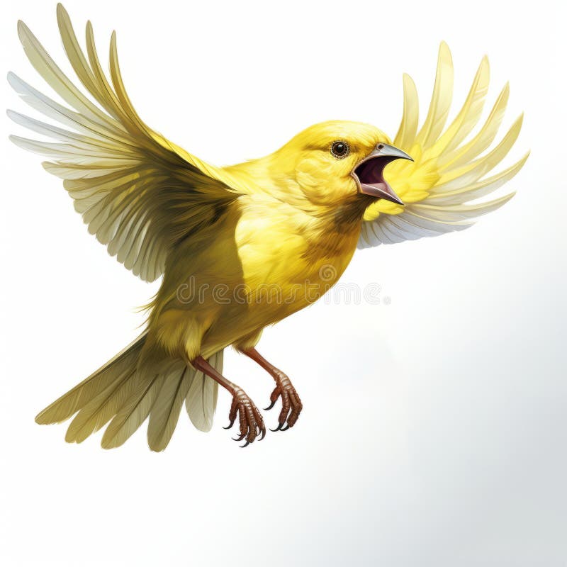 Comic Book Style Canary in Flight Image Stock Illustration ...