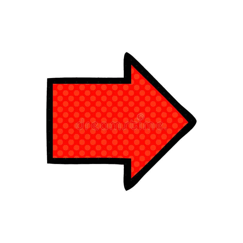 Comic Book Style Cartoon Arrow Symbol Stock Vector - Illustration of ...