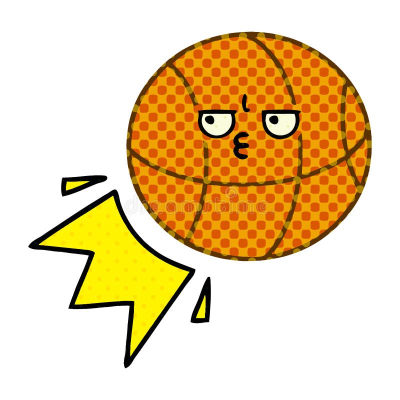 Comic Book Style Cartoon of a Basketball Stock Vector - Illustration of ...