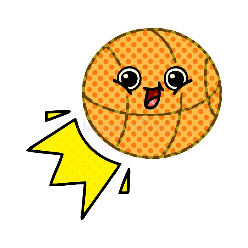 Comic Book Style Cartoon Basketball Stock Vector - Illustration of ...