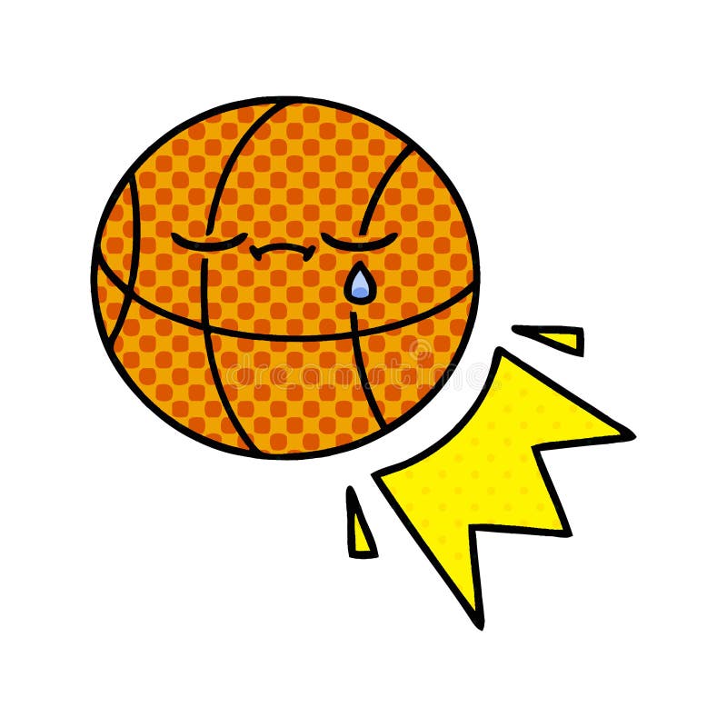 Comic Book Style Cartoon of a Basketball Stock Vector - Illustration of ...