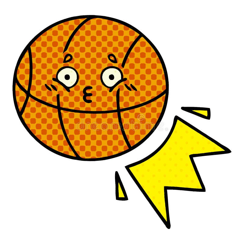 Comic Book Style Cartoon of a Basketball Stock Vector - Illustration of ...