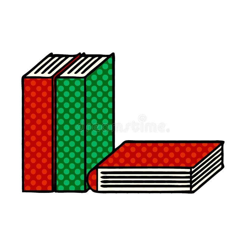 Comic Book Style Cartoon of Books Stock Vector - Illustration of books ...