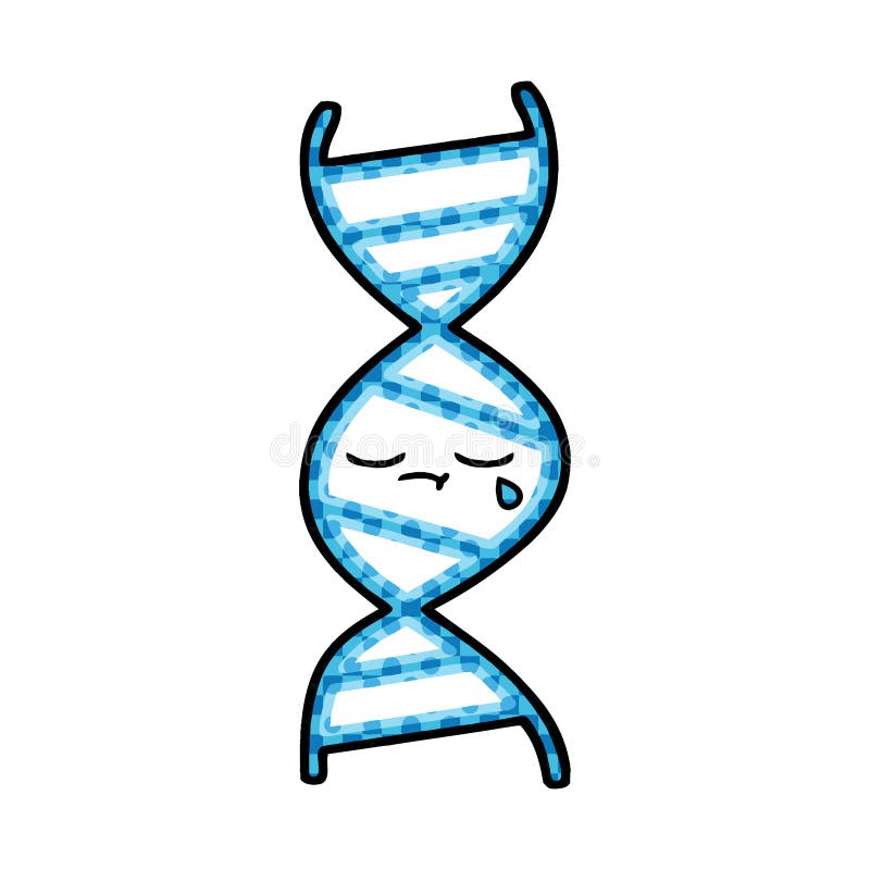 Cartoon Dna Dna Strand Biology Science Chemistry Life Experiment Cute ...
