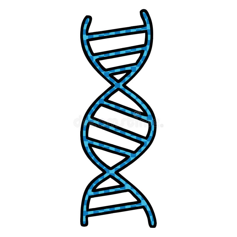 Cartoon Dna Dna Strand Biology Science Chemistry Life Experiment Cute ...