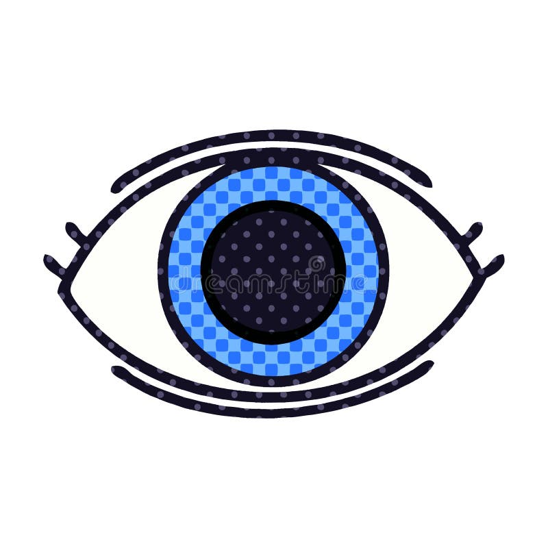 Comic Book Style Cartoon Eye Stock Vector - Illustration of cute ...