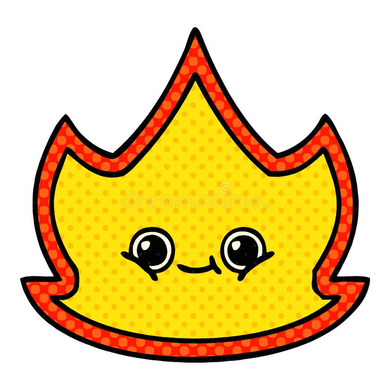 Comic Book Style Cartoon of a Fire Stock Vector - Illustration of ...