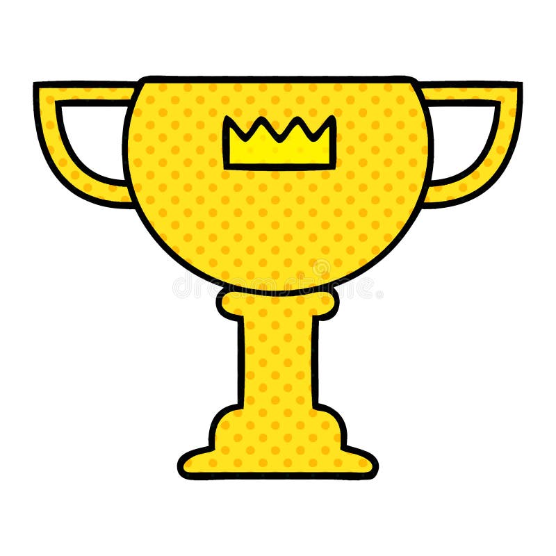 Cartoon Gold Cup Reward Award Cute Illustration Retro Freehand Free ...