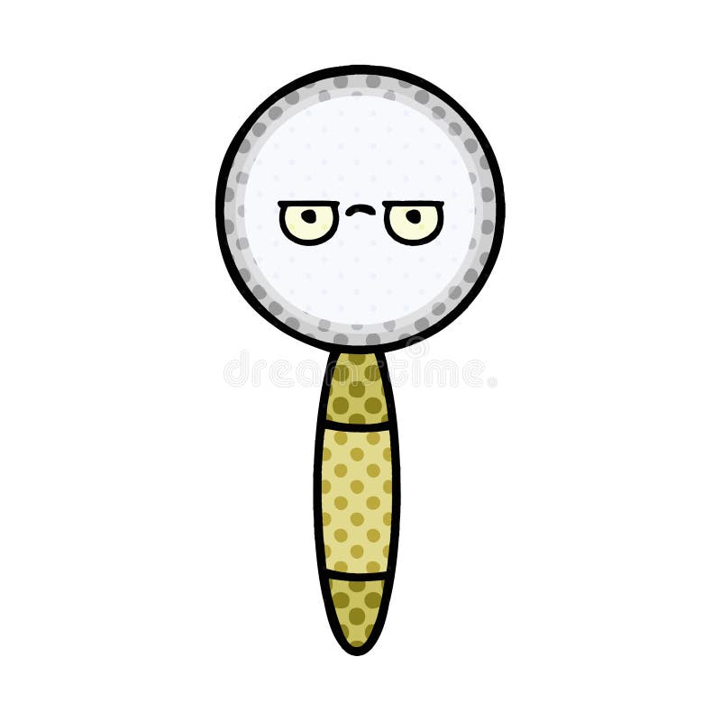 Comic Book Style Cartoon Magnifying Glass Stock Vector - Illustration ...