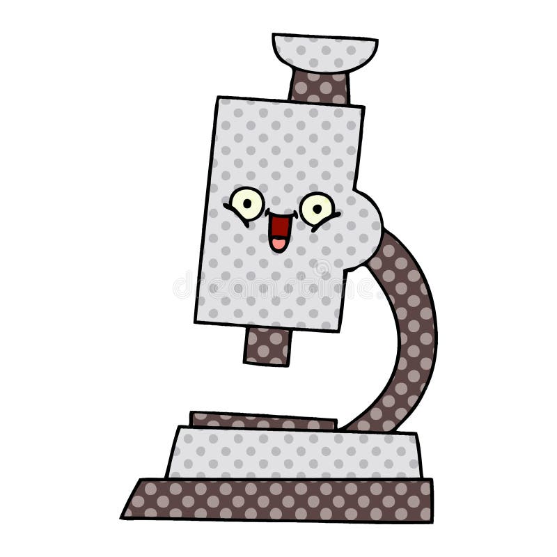 Comic Book Style Cartoon of a Microscope Stock Vector - Illustration of ...