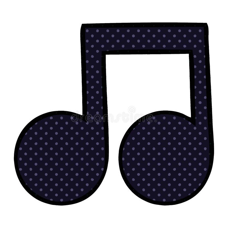Comic Book Style Cartoon of a Musical Note Stock Vector - Illustration ...