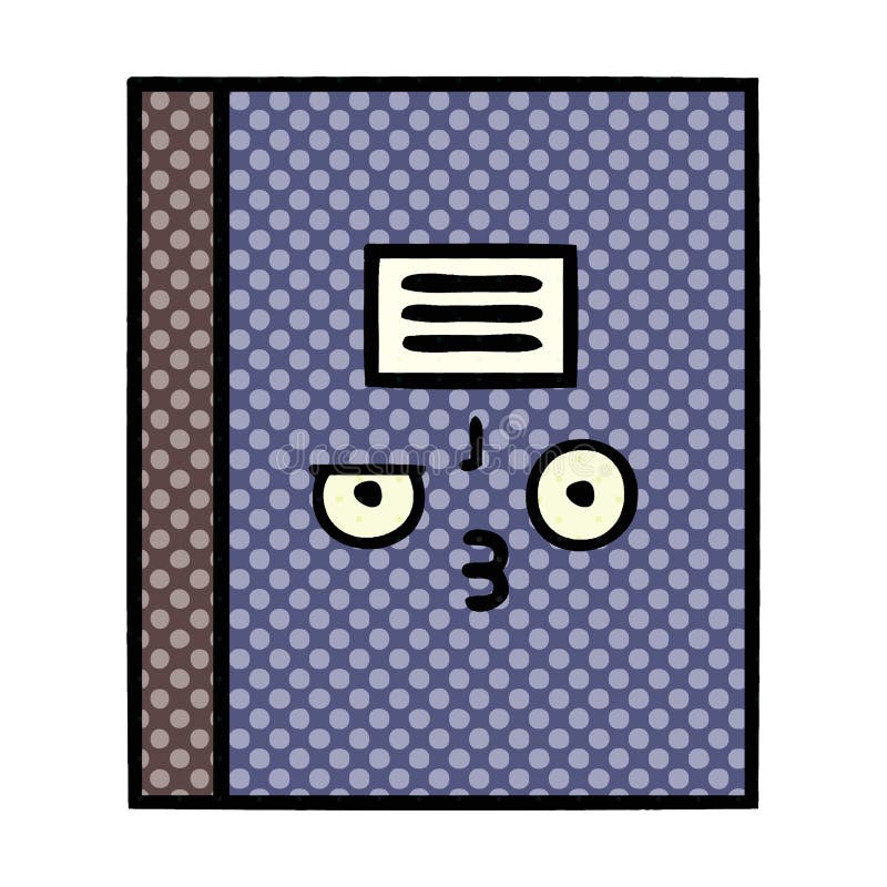 Cartoon Notebook Paper Isolated on White Background Stock Illustration ...