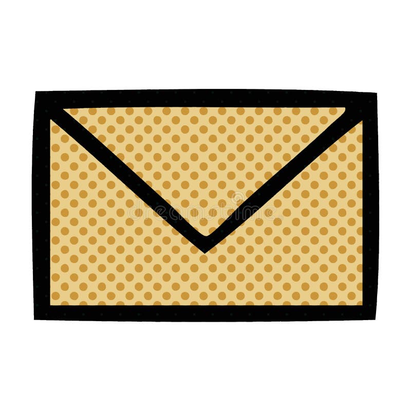 Comic Book Style Cartoon Paper Envelope Stock Vector - Illustration of ...