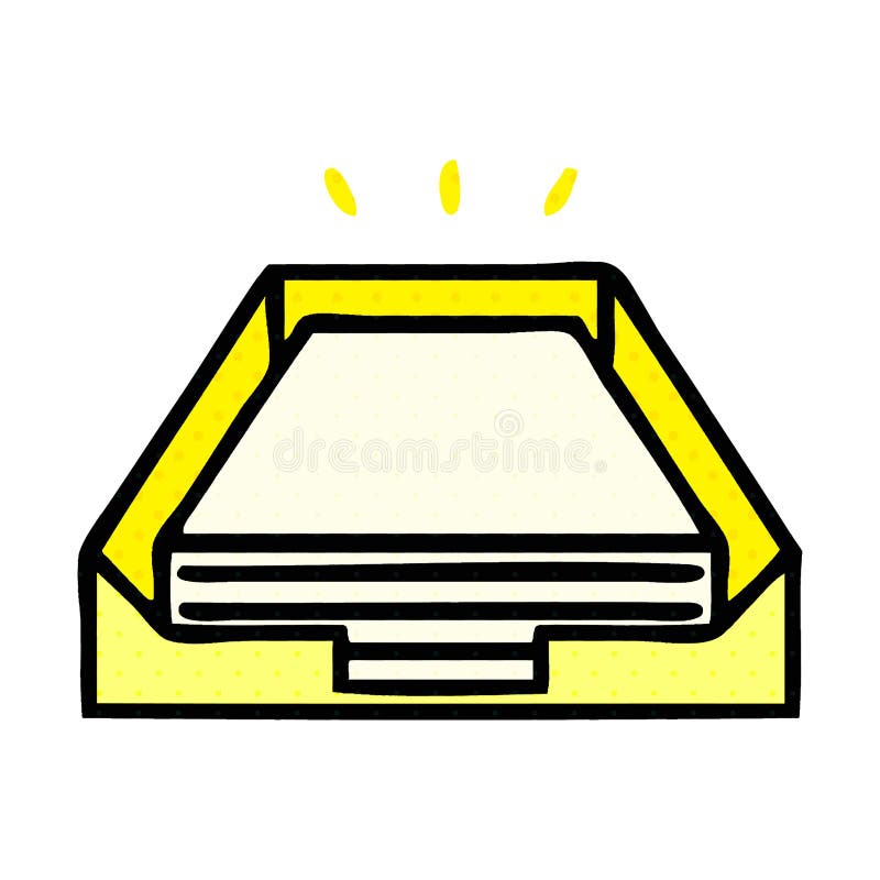 Tray Tray Office Paper Work Cute Illustration Retro Freehand Free Hand ...