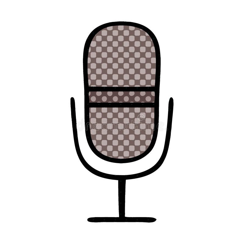 Comic Book Style Cartoon of a Retro Microphone Stock Vector ...
