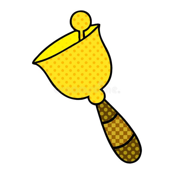 Comic Book Style Cartoon Ringing Bell Stock Vector - Illustration of ...