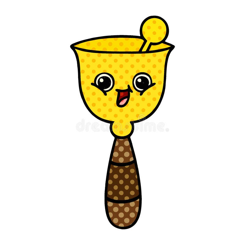 Comic Book Style Cartoon of a School Bell Stock Vector - Illustration ...