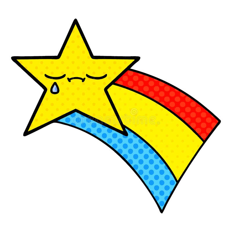 Comic Book Style Cartoon Shooting Rainbow Star Stock Vector ...