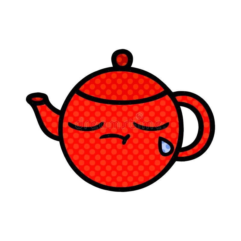Comic Book Style Cartoon Teapot Stock Vector - Illustration of quirky ...