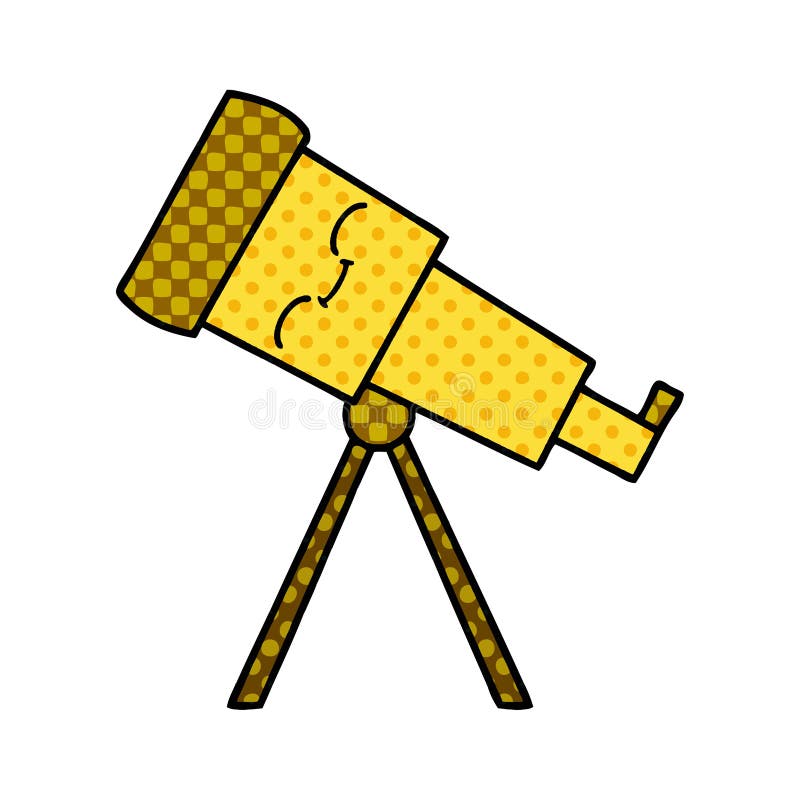Comic Book Style Cartoon Telescope Stock Vector - Illustration of clip ...