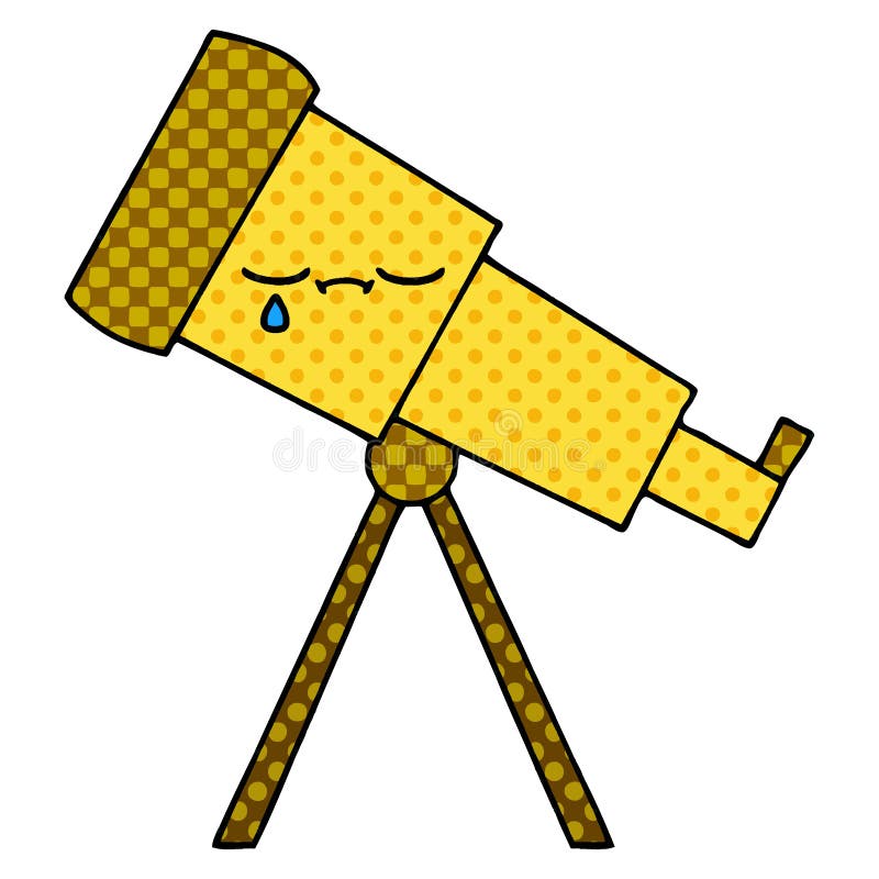 Comic Book Style Cartoon Telescope Stock Vector - Illustration of ...