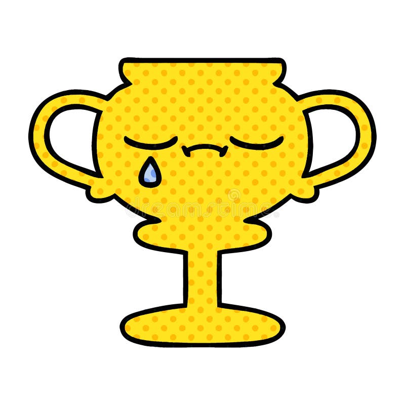 Comic Book Style Cartoon of a Trophy Stock Vector - Illustration of ...