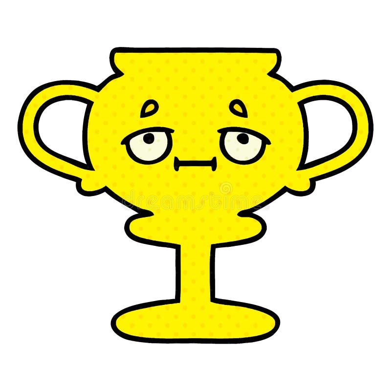 Comic Book Style Cartoon Trophy Stock Vector - Illustration of cute ...