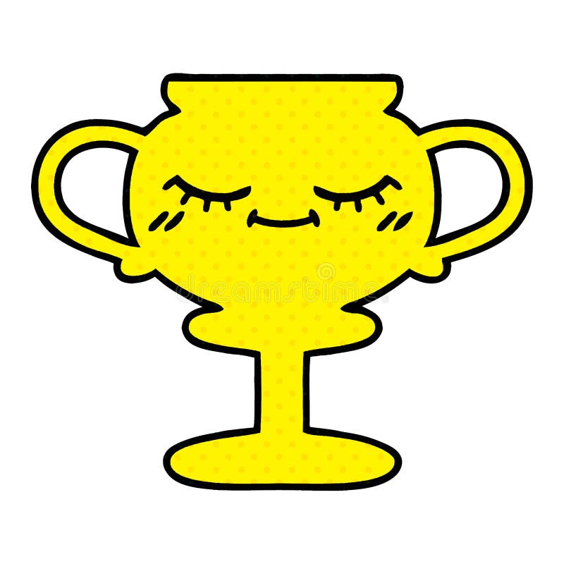 Comic Book Style Cartoon Trophy Stock Vector - Illustration of drawing ...