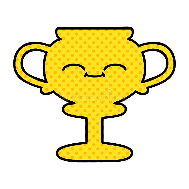 Comic Book Style Cartoon Trophy Stock Vector - Illustration of trophy ...