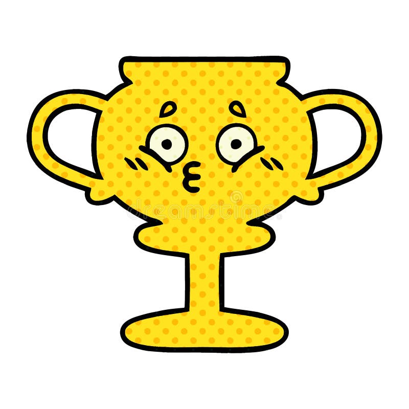 Comic Book Style Cartoon Trophy Stock Vector - Illustration of freehand ...