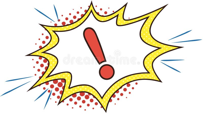 Comic Book Style Exclamation Mark for Emphasis, Vector Design ...