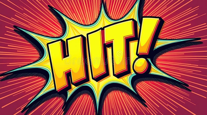 Comic Book Style Explosion with Bold Hit Text Pop Art Stock ...